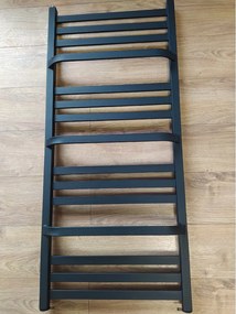 Regnis LOX DUO, topné těleso 440x1500mm, 686W, černá matná, LOXDUO1500/440/D400/BLACK