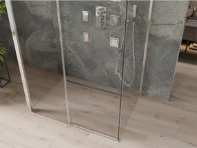 Mexen Omega 3-stěnový sprchový kout 110x80 cm, 8mm čiré sklo - chromový profil, 825-110-080-01-00-3S
