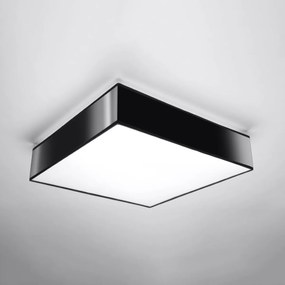 Stropní svítidlo Horus, 1x černé plastové stínítko, (bílý plast), (45 cm)