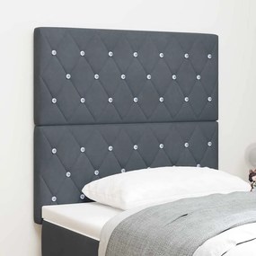 Čelo postele Tmavě šedá 100 cm samet 3337753