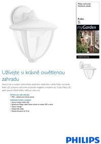 LED Venkovní nástěnné svítidlo Philips Robin 15471/31/16 bílé