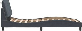 Rám postele bez matrace tmavě šedá 100 x 200 cm samet 3207906