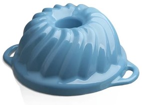 Litinová smaltovaná pečicí forma bábovka Český smalt GOURMETINA SOFIE - Košilově modrá 22 cm x 10 cm