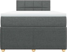 Box spring postel s matrací tmavě šedá 120x190 cm textil 3287396
