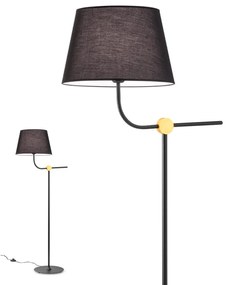 Redo 01-1983 stojací lampa Morris matně černá, E27, 150cm
