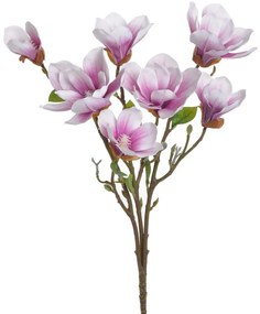 Umělá větev magnolie bílá/fialovorůžová 57 cm