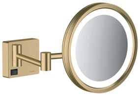 Hansgrohe AddStoris - Kosmetické nástěnné zrcátko s LED osvětlením, kartáčovaný bronz 41790140