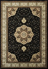 BE Koberec Anatolia 5328 BLACK - černý obdélníkový Rozměr: 70x100 cm