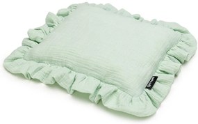 Polštář t-tomi mušelínový polštářek s volánkem mint