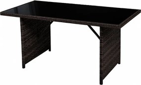 Velaco Ratanový zahradní nábytek Toledo, 8 osob, hnědý