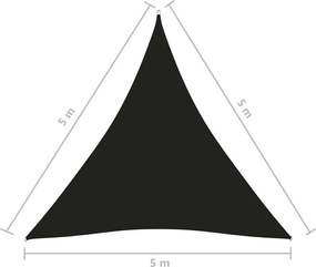 vidaXL Stínící plachta oxfordská látka trojúhelníková 5x5x5 m [135455] Barva: Bílá