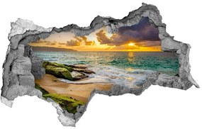 Wallmuralia Fotoobraz díra na stěnu Západ slunce moře 95x73 cm