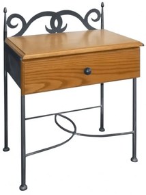 Kovaný noční stolek se zásuvkou CARTAGENA 0428A
