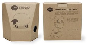 Qualy design Multifunkční dóza SheepShape Container 10227, černá/průhledná