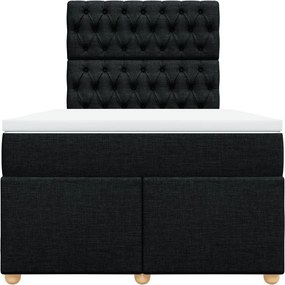 Box spring postel s matrací černá 120x190 cm textil 3291228