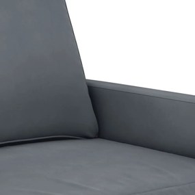 Petromila 3dílná sedací souprava s polštáři tmavě šedá samet