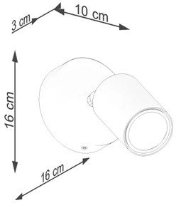 Sollux SL.1290 - Nástěnné bodové svítidlo VERDO 1xGU10/10W/230V černá