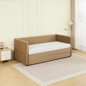 Postel s výsuvnou přistýlkou, hnědá, 90x200, TALNIA Kondela 0000416480