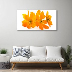 Obraz na plátně Oranžové Květiny 125x50 cm