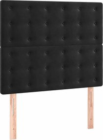 Box spring postel s matrací černá 100x200 cm samet 3129437