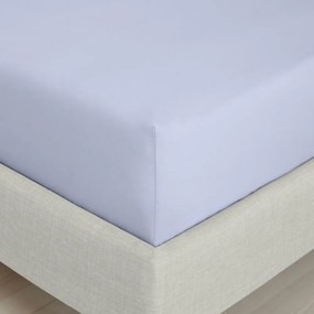Napínací prostěradlo z bavlněného perkálu v levandulové barvě 135x190 cm Cotton Percale – Bianca