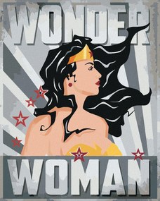Zuty - wonder woman hvězda ii, 40×50 cm, bez rámu a bez vypnutí plátna