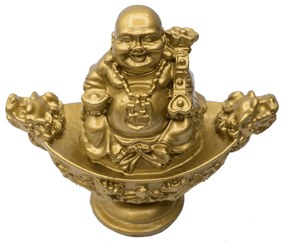 Milujeme Kameny Buddha sedící na ingotu - soška feng shui