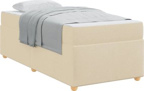 Rám postele s matrací Krémová 90 x 200 cm textil 3399333