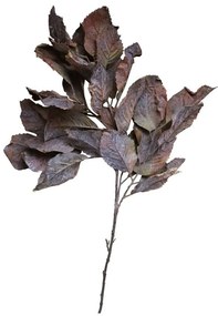 Hnědá dekorace větvička listy Fleur - 115 cm