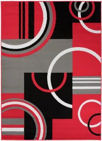 Kusový koberec moderní MAYA Z897A červený šedý Rozměr: 200x300 cm