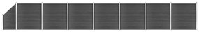 Set plotového dílce WPC 1311 x (105–186) cm černý,  3070443