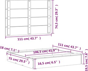 vidaXL Pískoviště s víkem 111x111x19,5 cm masivní borové dřevo [832606] Barva: Bílá