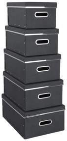 Úložné boxy s víkem v sadě 5 ks Joachim – Bigso Box of Sweden