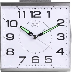 JVD Netikající tichý šedý budík SRP118.1