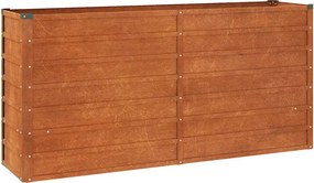 Zahradní vyvýšený záhon rezavý 160 x 40 x 77 cm cortenová ocel 151953