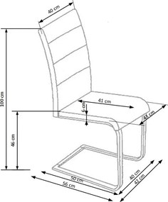 Jídelní židle Stacy, černá / stříbrná