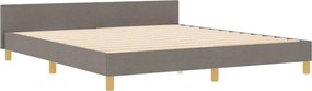 Rám postele s čelo Taupe 180 x 200 cm textil 3344750