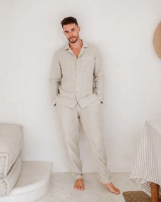 Magic Linen Pánské lněné pyžamo VIGO z přírodního lnu Velikost: M