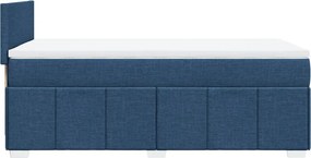Box spring postel s matrací modrá 90x200 cm textil 3286950