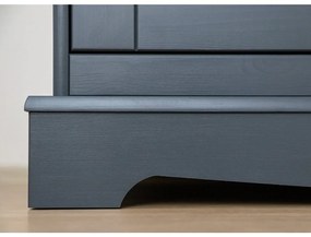 Massive home | Grafitová komoda z masivu Belluno Elegante 3D3S s dubovou deskou
