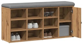 vidaXL Lavice s botníkem dub artisan 102x32x50 cm Engineered Wood