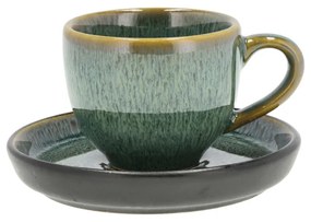 Bitz Espresso hrnek s podšálkem 7 cl Green/Black