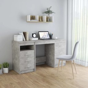 Psací stůl betonově šedý 140 x 50 x 76 cm kompozitní dřevo 3054784
