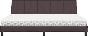 Postel s matrací Hanko tmavě hnědá 200 x 200 cm textil 3310555