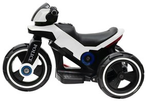 Dětská elektrická motorka Baby Mix POLICE bílá