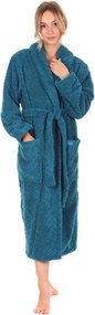 Bavlněný župan Athena s límcem petrolejová 21 16 6430 unisex - S