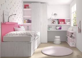 15mood - Dětský pokoj s postelí, rohovou šatní skříní a psacím stolem