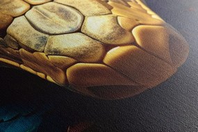 Obraz modro-zlatý had - 40x60
