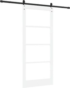 Posuvné dveře ORKDAL 93 x 211 cm Masivní borové dřevo a sklo 3332486
