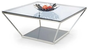 Konferenční stolek Fabiola, čirá / stříbrná